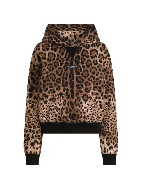 Dolce & Gabbana Leo Print Cotton Hoodie