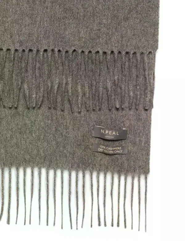 N.peal Fringed Woven Scarf