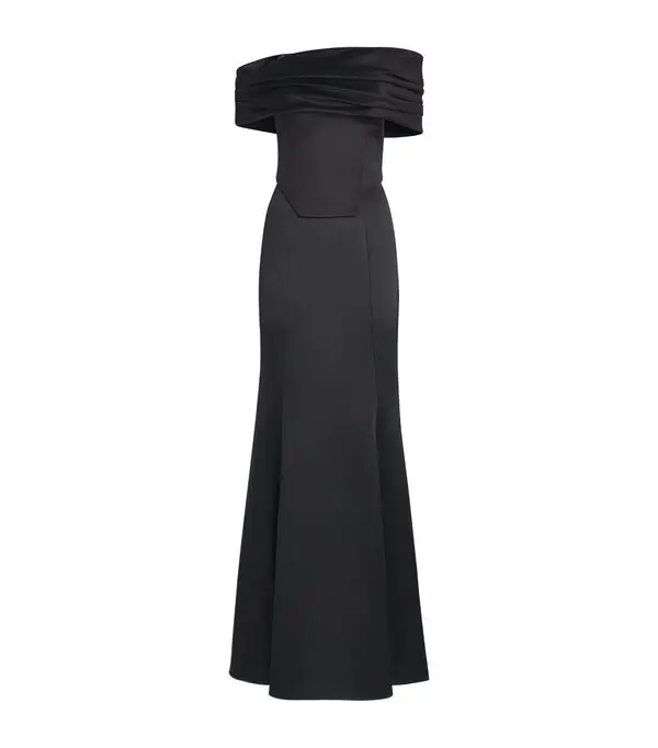 Solace London Alta Off-the-shoulder Gown - Black
