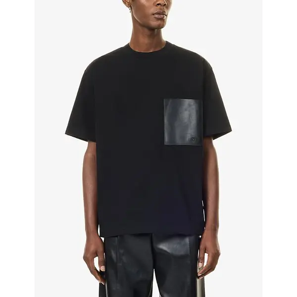 Bottega Veneta Leather-pocket Cotton T-shirt