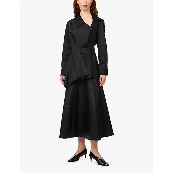 Palmer//harding Hold Close Pleated Cotton Shirt