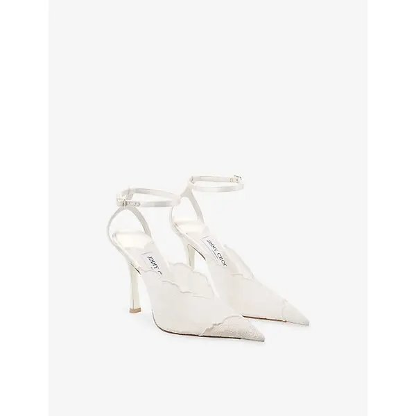 JIMMY CHOO Faiz 100 Lace Heeled Courts