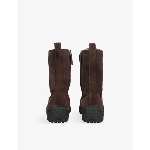 TOD'S Gommino Lace-up Suede Boots