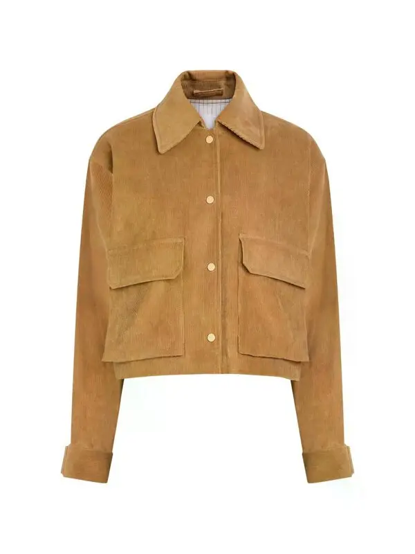 Maria Mcmanus Cropped Corduroy Jacket With Flap Pockets