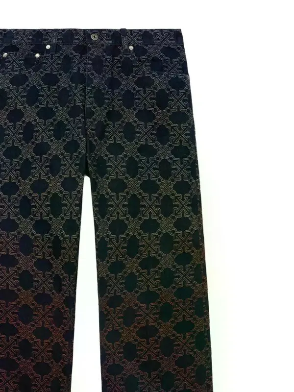 Off-White Arrow Monogram Degradé-jacquard Jeans