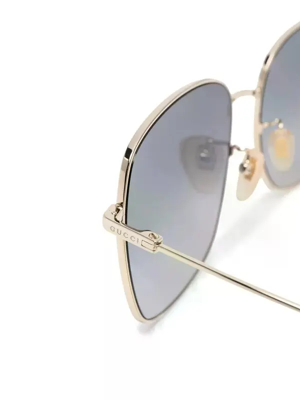 Gucci Logo-pendant Square-frame Sunglasses