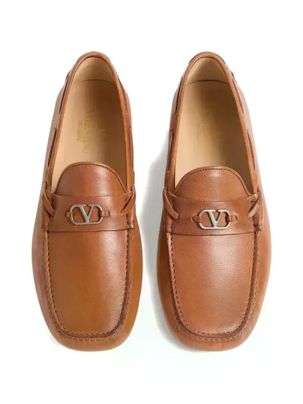 Valentino Garavani Driver Fastaway Buffalo Loafers
