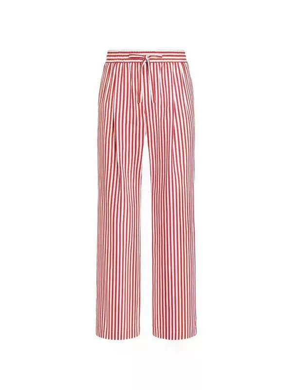 Dolce & Gabbana Striped Poplin Trousers - Red