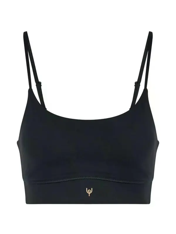 NOW YOU LIVE Leamington Logo-print Top - Black