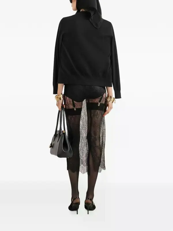 Dolce & Gabbana Chantilly Lace Skirt With Slit