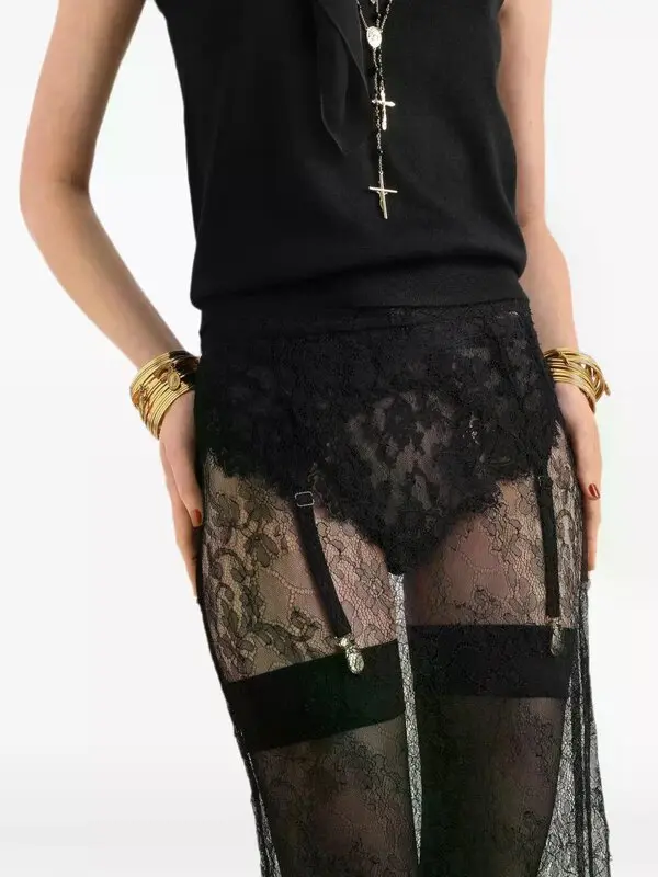 Dolce & Gabbana Chantilly Lace Skirt With Slit