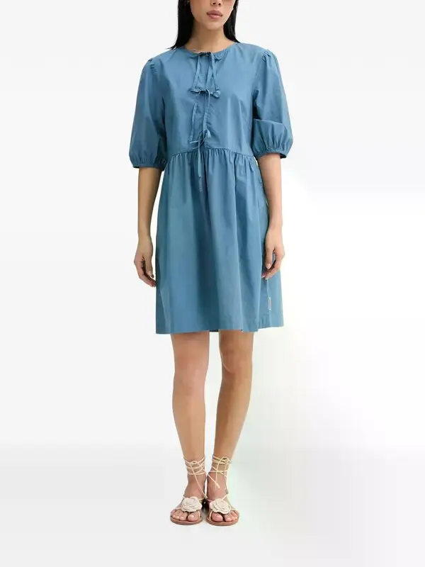 Marc O'polo Puff Sleeve Mini Dress - Blue