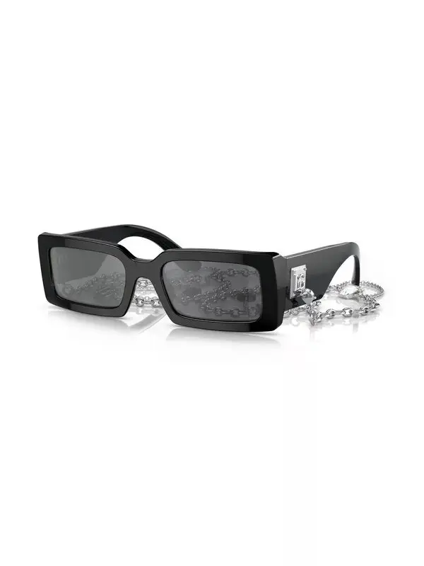 Dolce & Gabbana Rectangle Sunglasses With Chain Detail
