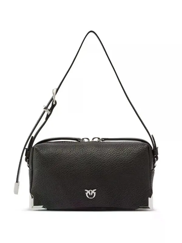 Pinko Logo Plaque Shoulder Bag - Black