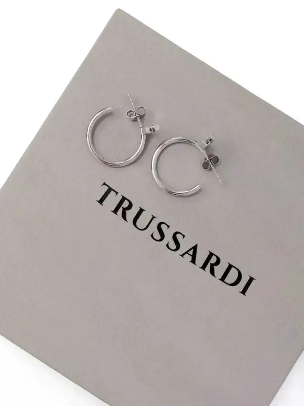 TRUSSARDI Embellished Hoop Earrings