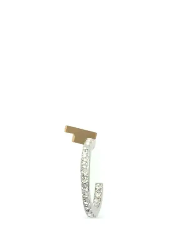TRUSSARDI T-logo Hoop Earrings - Silver
