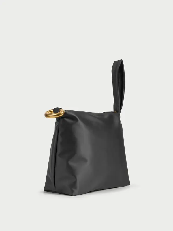 BY MALENE BIRGER Isadora Satin Clutch With Hoop Handle