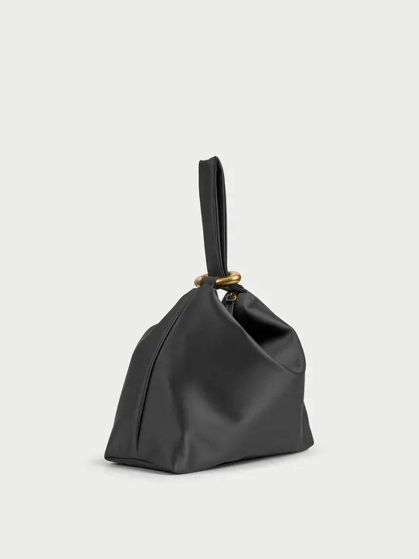 BY MALENE BIRGER Isadora Satin Clutch With Hoop Handle