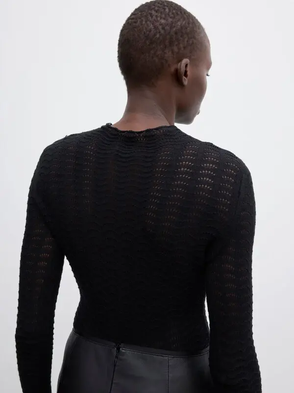 HOUSE OF DAGMAR Lace Knit Top