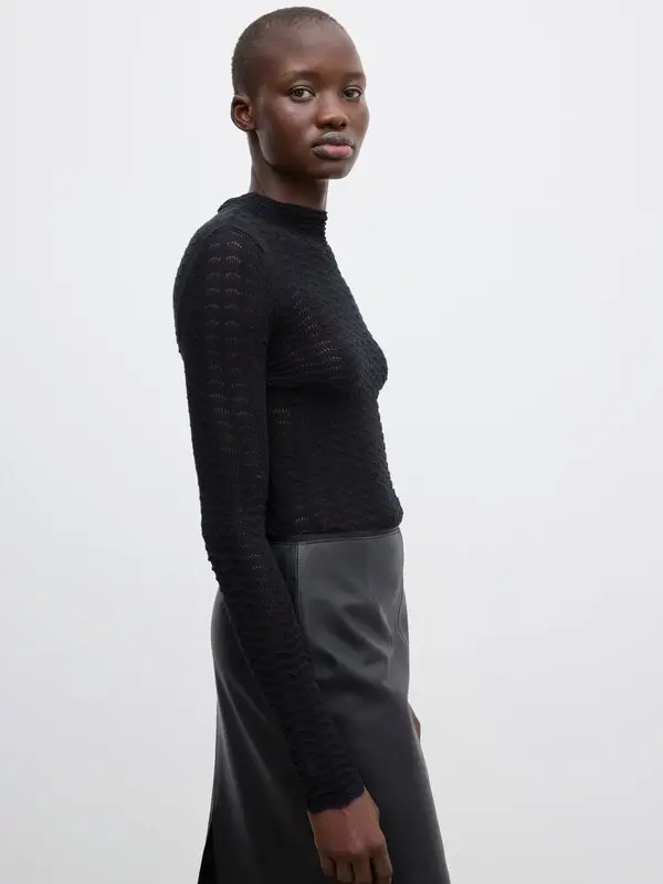 HOUSE OF DAGMAR Lace Knit Top