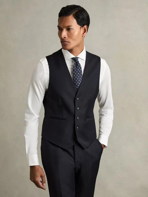 REISS Slim-fit Wool Suit Waistcoat