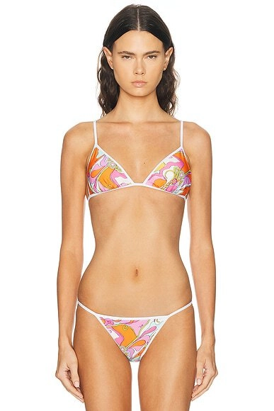 Emilio Pucci Lycra Triangle Bikini Top