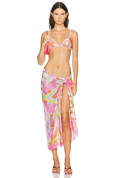 Emilio Pucci Lycra Triangle Bikini Top