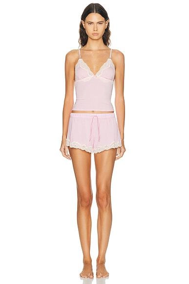 FLEUR DU MAL Butter Rib Cami Top - Bubblegum