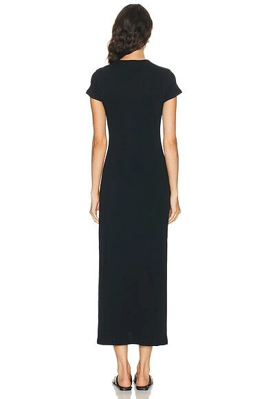 LESET Short Sleeve Maxi Dress