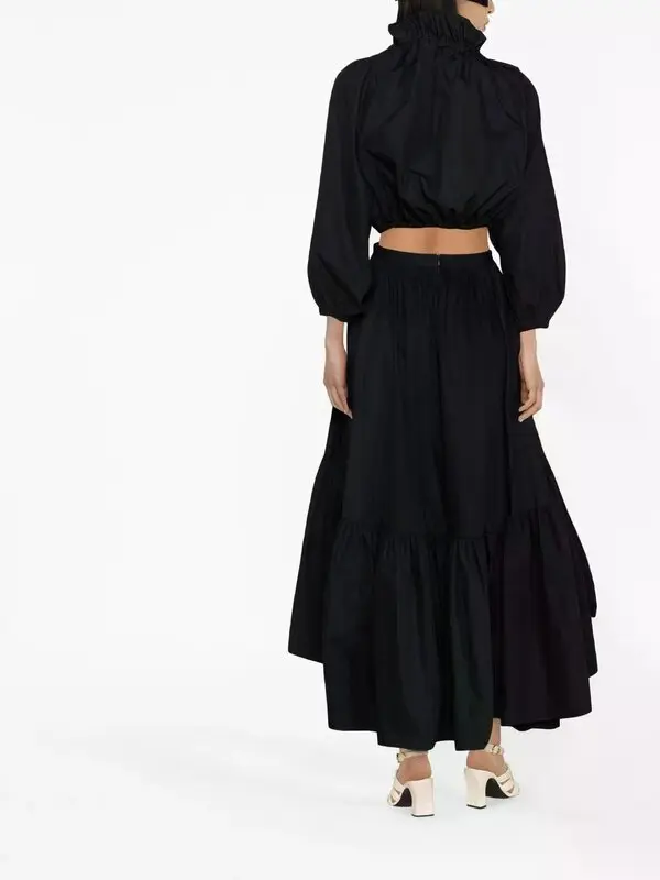 PATOU Asymmetric A-line Skirt With Frill Detail