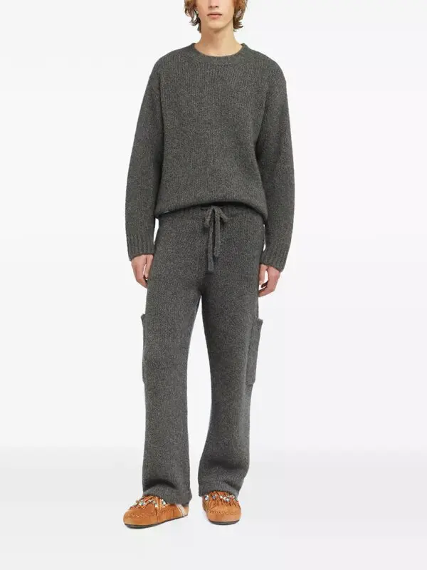Alanui Ribbed-knit Cargo-pocket Trousers
