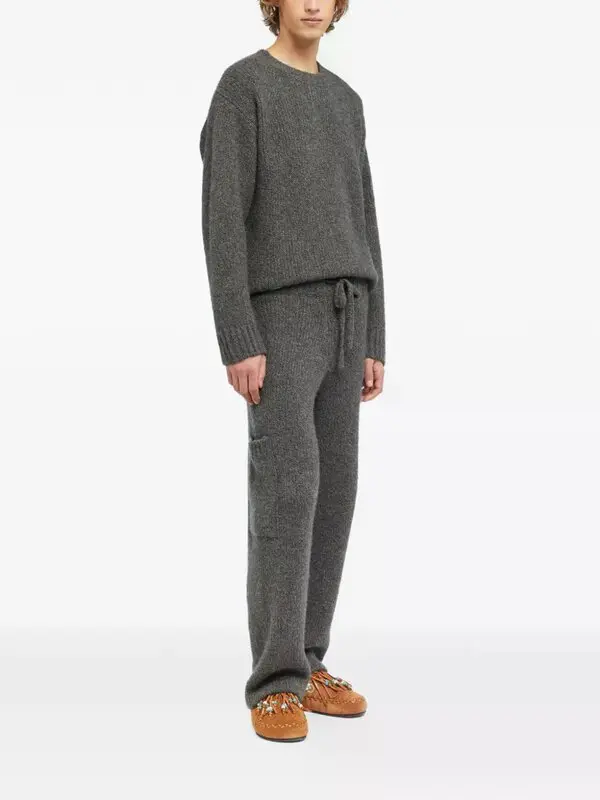 Alanui Ribbed-knit Cargo-pocket Trousers