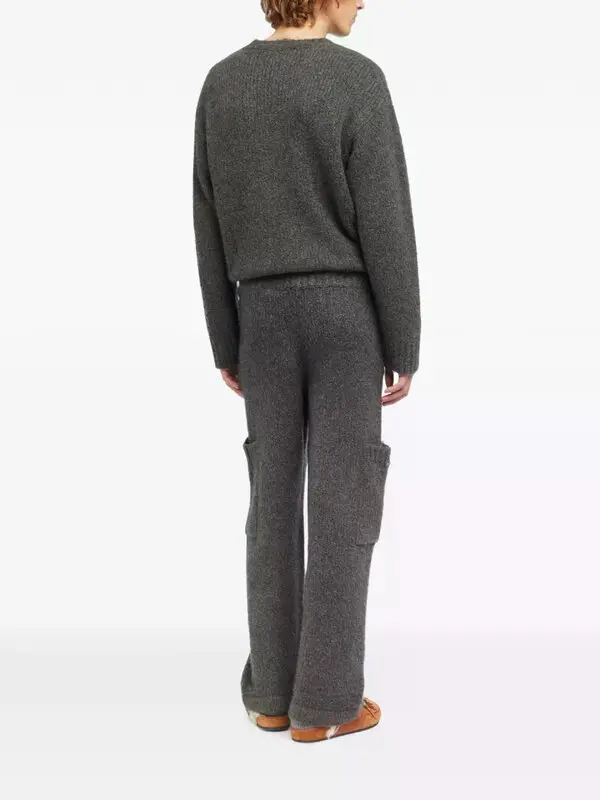 Alanui Ribbed-knit Cargo-pocket Trousers
