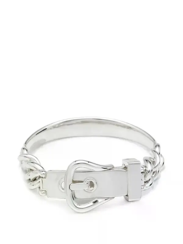 Hermès Bouclé Sellier Inflexible Bracelet - Silver