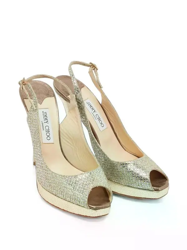 JIMMY CHOO Nova Peep-toe Slingback Sandals