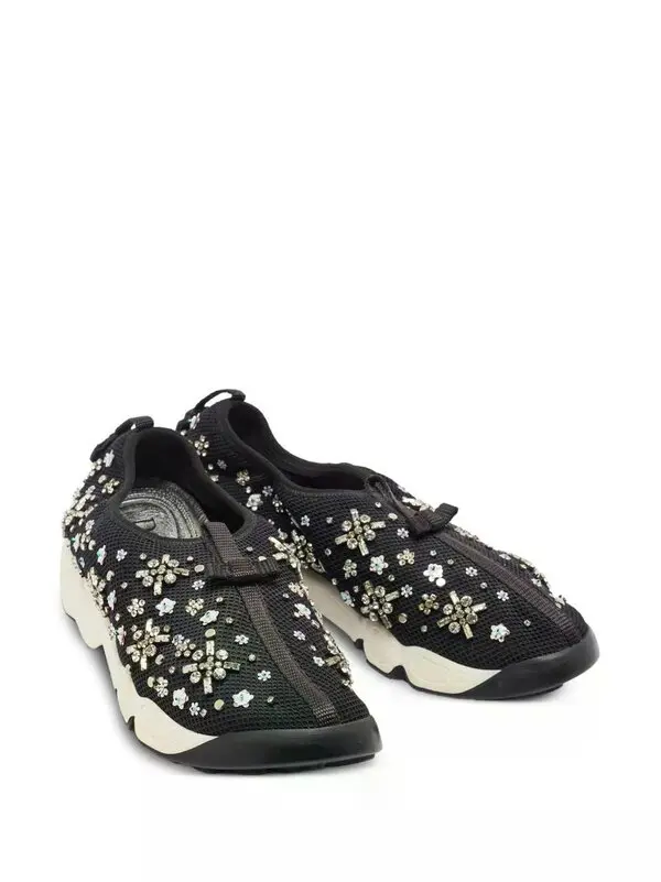 Dior Fusion Crystal-embellished Mesh Sneakers