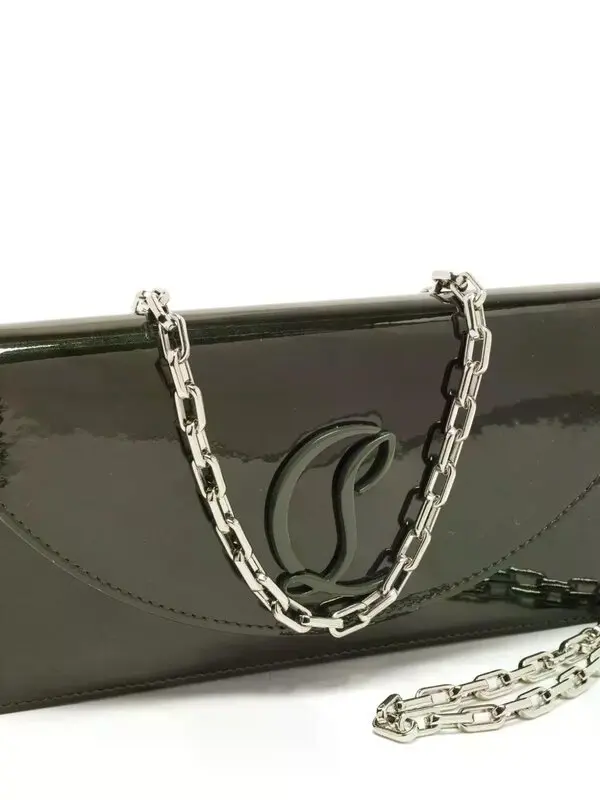 CHRISTIAN LOUBOUTIN Loubi54 Patent Leather Clutch Bag - Green