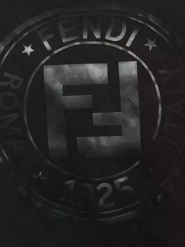 Fendi Ff-trim Logo Appliqué T-shirt