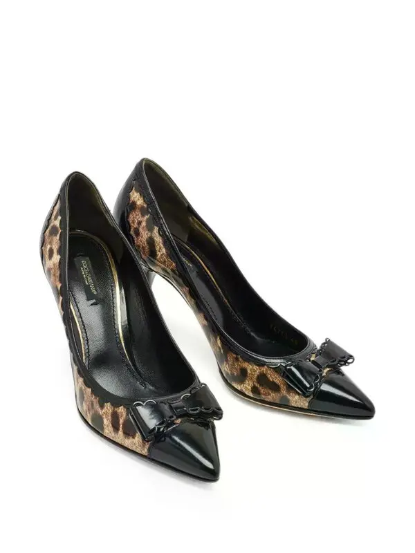Dolce & Gabbana Leopard-print Bow-detail Pumps