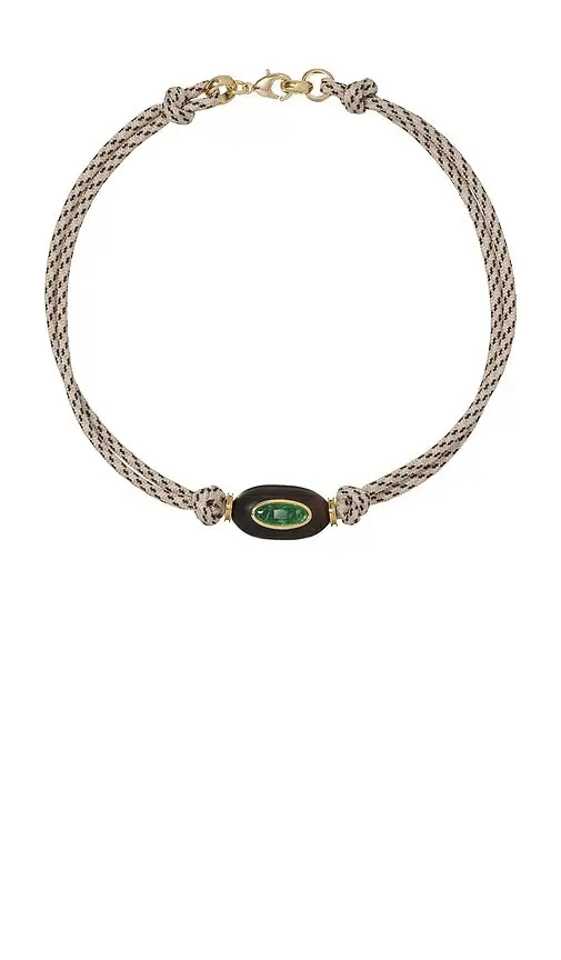 ROXANNE ASSOULIN Collar Necklace With Emerald Detail