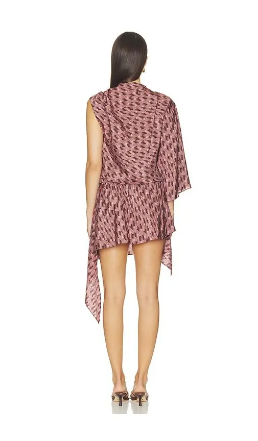 L'academie Chantelle Mini Dress In Printed Habotai