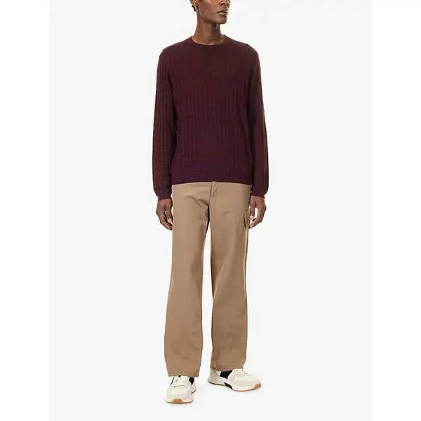 Emporio Armani Geometric-knit Wool-blend Jumper