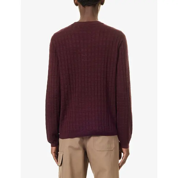 Emporio Armani Geometric-knit Wool-blend Jumper