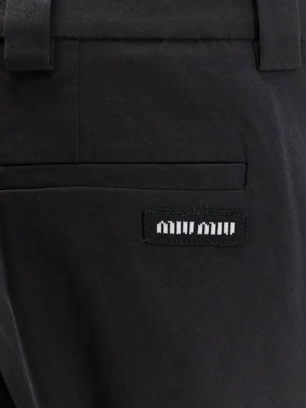 Miu Miu Stretch Poplin Tailored Trousers