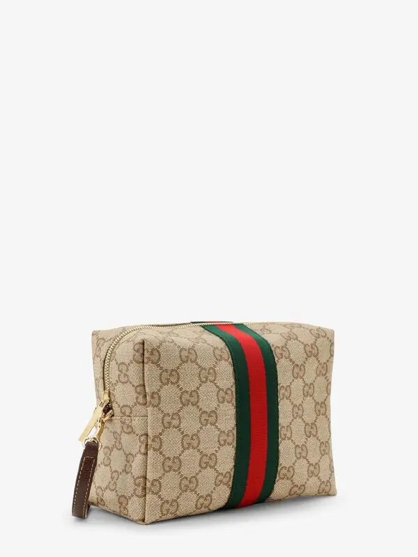 Gucci Mini Gg Coated Canvas Camera Bag With Web Detail