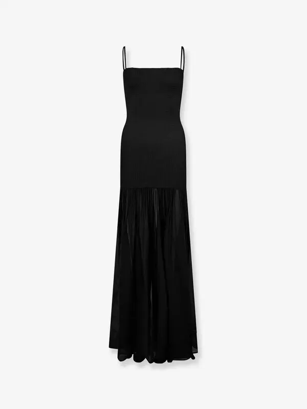 Hunza G The Original Crinkle Maxi Dress - Black