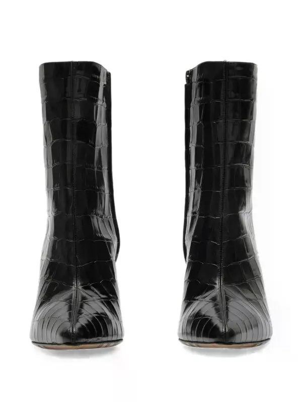 Burberry Dame Crocodile-effect Ankle Boots
