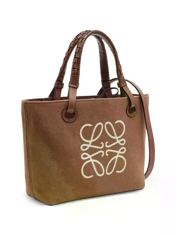 Loewe Anagram Canvas Tote Bag - Brown