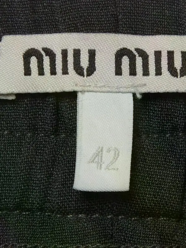 Miu Miu Straight Leg Drawstring Trousers