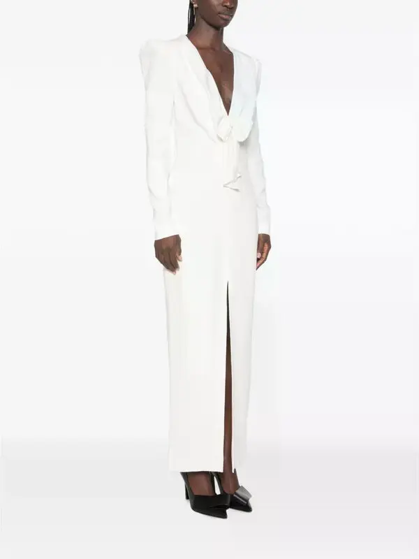 Alessandra Rich Puff-shoulder Bow Detail Dress